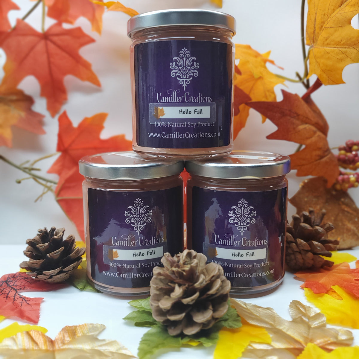 Hello Fall Candle – Camiller Creations